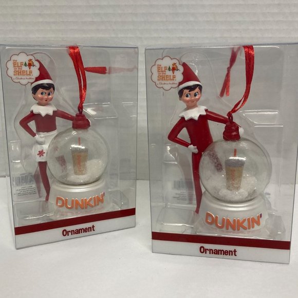 Dunkin Donuts | Holiday | 223 Dunkin Ornaments Elf On The Shelf Girl ...